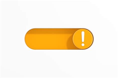 Premium Photo Yellow Toggle Switch Slider With Exclamation Mark Icon