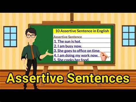 Assertive Sentences Examples 70 Example Sentences Of Present