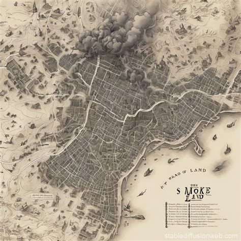 Elegant Smoke And Shadow Map Stable Diffusion Online