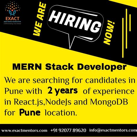 Exact Mentoring Foundation On Linkedin Mernstackdeveloper C Mernstackdeveloper Hashtag