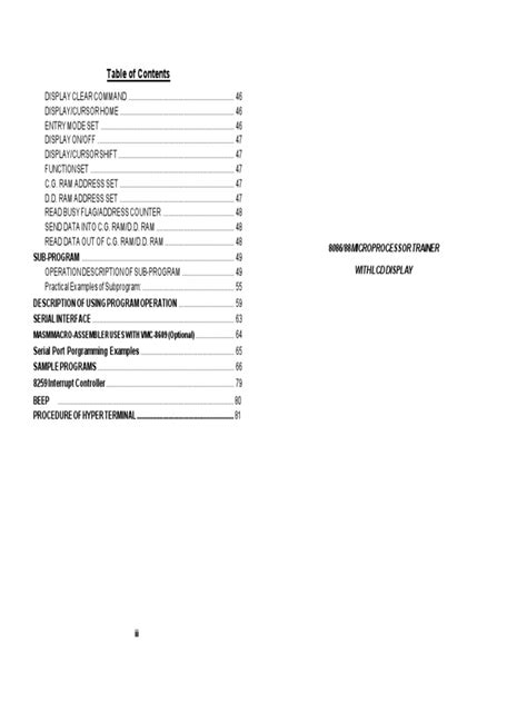 8086 Manual Pdf Inputoutput Subroutine