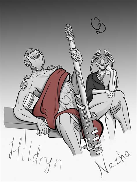 Rule 34 1female 1male 5 Fingers Cannon Faceless Female Gun Hildryn Warframe Male Muscular