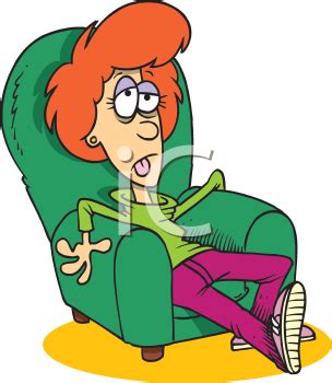 Royalty Free Clipart Image Of An Exhausted Woman In A Chair In 2025