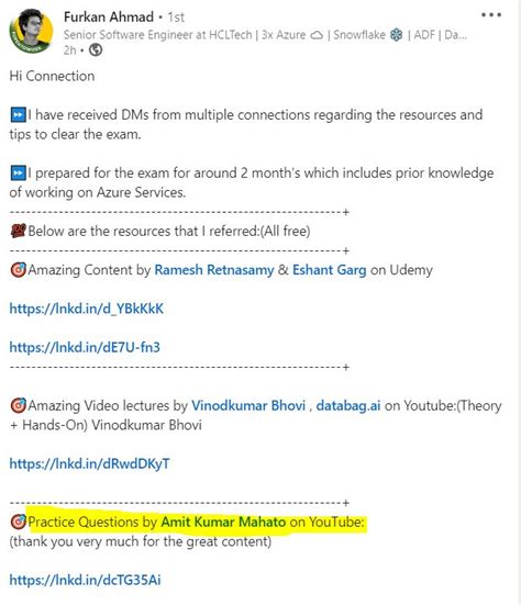 Amit Kumar Mahato On Linkedin Aws Microsoft Azure Dataengineering