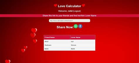 love calculator viral script by rohitchouhan codester