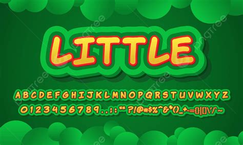 3d little text effecteditable text style graphic abstract clean vector