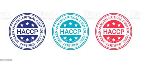 Haccp 인증 스탬프 품질 보증 배지 벡터 그림입니다 로고에 대한 스톡 벡터 아트 및 기타 이미지 로고 인장 건강한