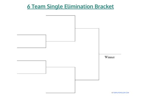 6 Team Single Elimination Bracket Download Printable Pdf Templateroller