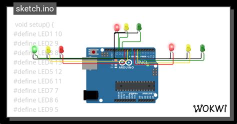 Lampu Lalu Lintas Wokwi Esp32 Stm32 Arduino Simulator