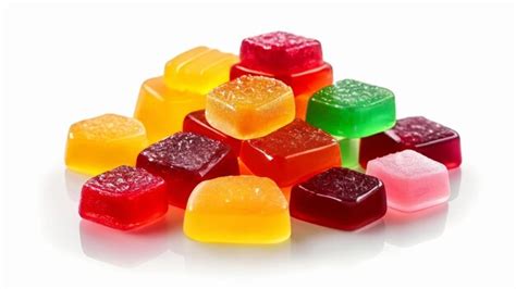 Colorful Juicy Gummy Cubes Ready To Be Savored Premium Ai Generated Image