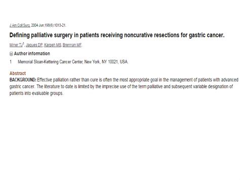 Role Of Surgery In Palliative Care Pptx