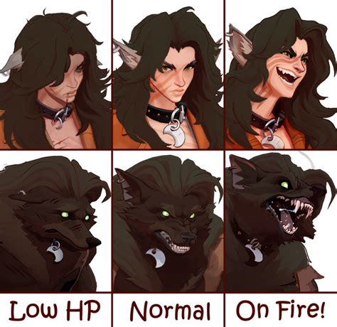 Brunette Silver Brown Wolf Icons Seperate By Jessietron66