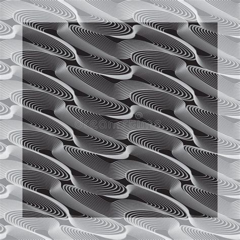 Seamless Modern Wavy Curve Strips Abstract On The Tile Stock Vector Illustration Of Floor