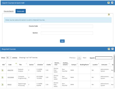 Step 1 Select Courses