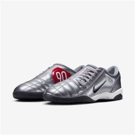 Buy Nike T90 Sp Mens Shoes Metallic Silveruniversity Redblack