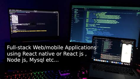 build custom fullstack web or mobile app with react nodejs mysql by