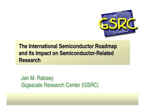 Ppt The International Semiconductor Roadmap The International