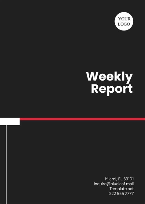 Free Safety Weekly Report Template To Edit Online