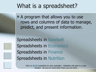 Spreadsheet Fundamentals PPT