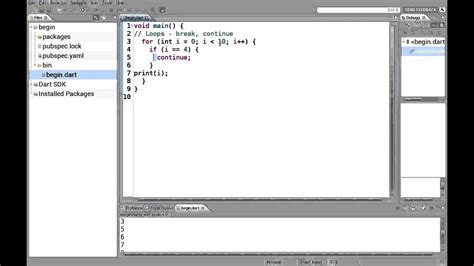 17 learn to program in dart loops break continue youtube