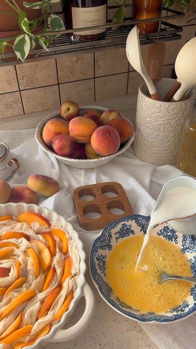 Пирог с персиками из теста фило Рецепт в описании Youtube