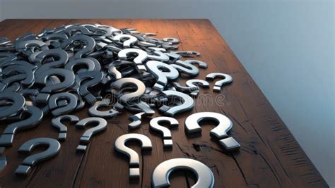 Heap Of Question Marks On Table Concept Representing Confusion