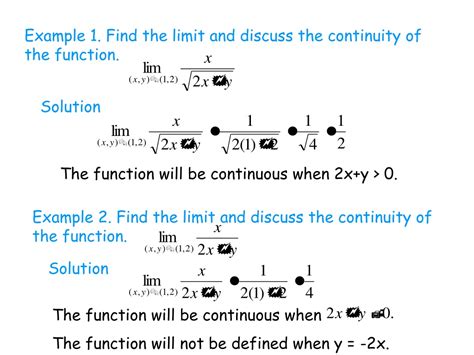 Ppt Exploring Limits And Continuity In Functions Of Several Variables Powerpoint Presentation