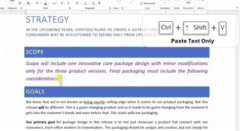 微软增加word快捷键ctrl Shift V粘贴纯文本功能 深度系统官网 有深度 值得深入
