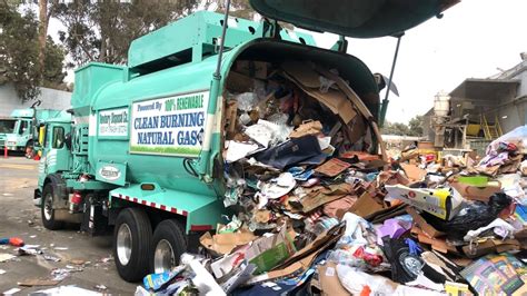 Garbage Trucks Unloading Recycling Youtube