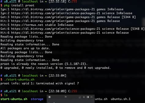 Proot Info Vpid Terminated With Signal Issue Neo Oli Termux Ubuntu GitHub