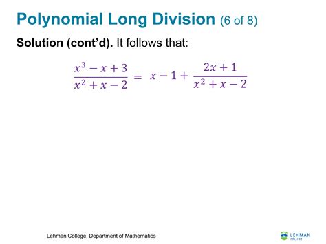 Lesson 22 Polynomial Long Division PPTX