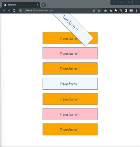 Transform Rotate Scale Translate Skew