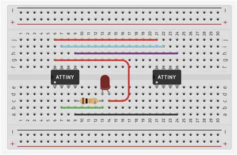 C Using Two Attiny85 Slave Master I2c Communication With Tinywire
