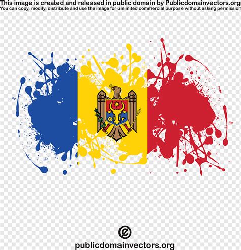 Флаг Молдовы внутри брызг чернил Png Pngwing
