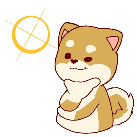 にやりと笑う柴犬のアニメーションイラスト うごかわっ