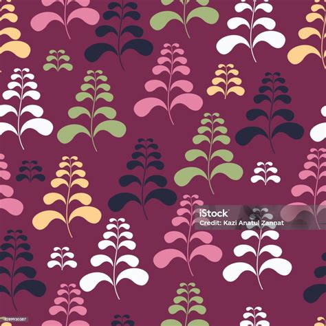 직물 및 인쇄 적갈색 배경의 Ditsy 꽃 질감을위한 장식 손 그린 트렌디 한 장식 추상 적 도들 트리 벡터 원활한 패턴 0명에 대한 스톡 벡터 아트 및 기타 이미지