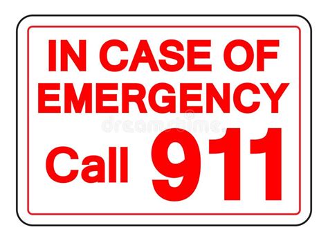 Call 911 In Case Of Emergency Symbol Sign Vector Illustration Isolate