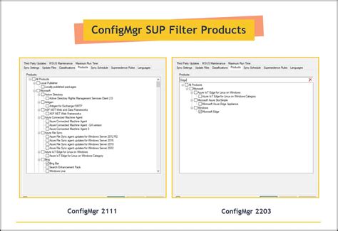 New Configmgr Software Update Point Filter Products
