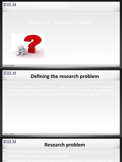 Session 5 6 Formulating Research Problem Pdf Theory Decision Making