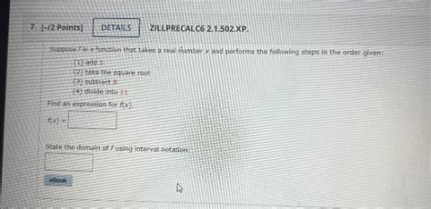 Solved Suppose F Is A Function That Takes A Real Number X