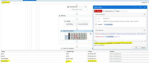 Cannot Find Defined Variable In Listed Variable Name In Selector Editor