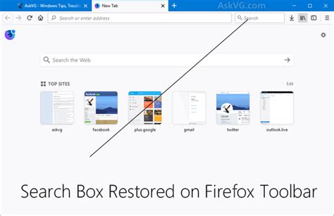 Firefox Tips Restore Search Box On Toolbar And Remove Extra Spaces Around Address Bar AskVG