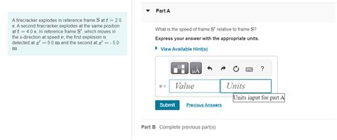 solved a firecracker explodes in reference frame s at t 2 0