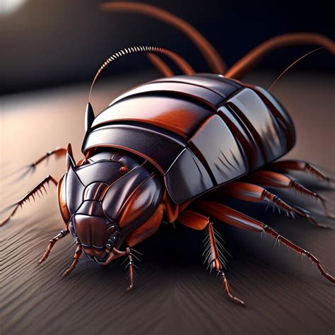 Premium Ai Image 3d Rendering American Cockroach Animal Ai Generative