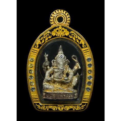 เปิดพระพิฆเนศเนื้อเงิน 3k พิธีเทวาภิเษก ณ เทวสถานโบสถ์พราหมณ์ ปี2539 ฝังพลอยไพลินแท้ ผลิตโดย บ