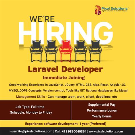 Hiringimmediately Laraveldeveloper Laravel Laraveljobs Susmita Bose