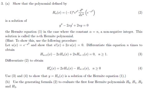 solved 3 a show that the polynomial defined by n a