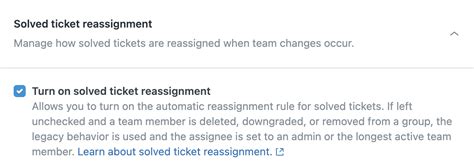 Setting Reassignment Options For Groups Solved Tickets Zendesk Help
