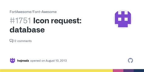 Icon Request Database · Issue 1751 · Fortawesomefont Awesome · Github