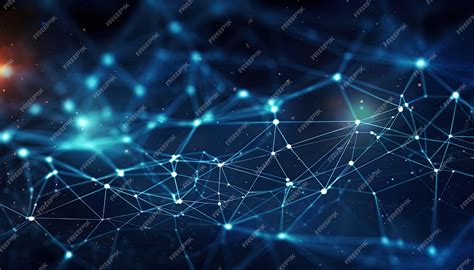Premium Ai Image Technology Network Background With Interconnected Nodes And Lines